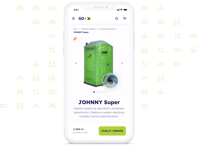 JOHNNY SERVIS GO1 okamžitý pronájem mobilních toalet - GO1 - JOHNNY SERVIS